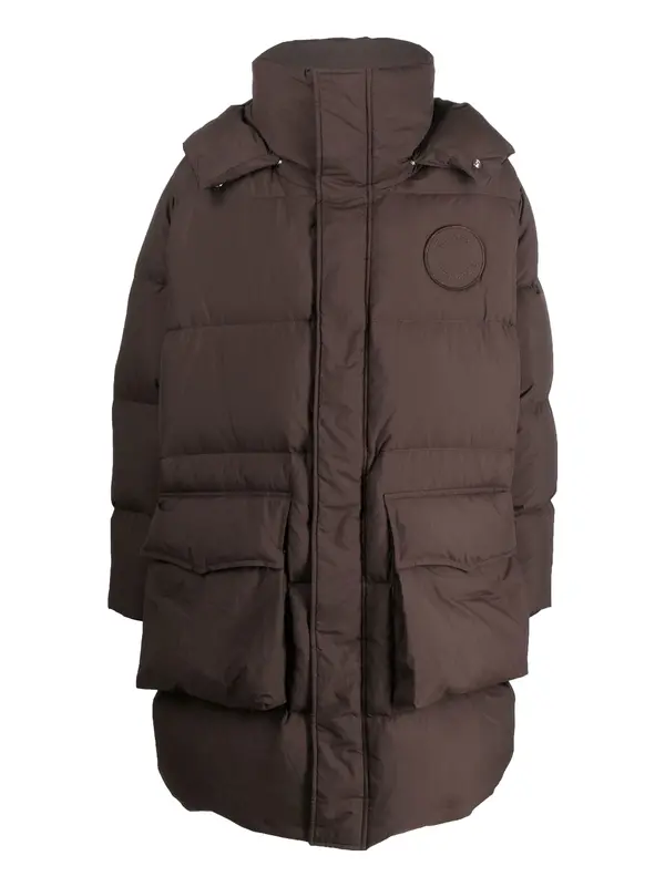 ÉTUDES STUDIO Detachable-hood Puffer Coat - Brown
