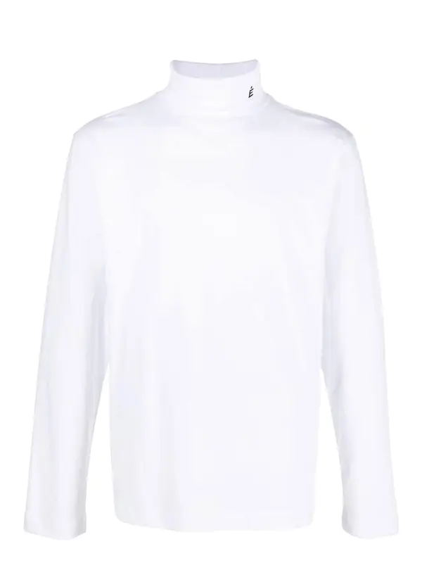 ÉTUDES STUDIO Logo-embroidered Roll Neck Sweater - White