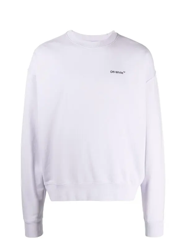 Off-White Arrows Cotton Sweatshirt - Purple