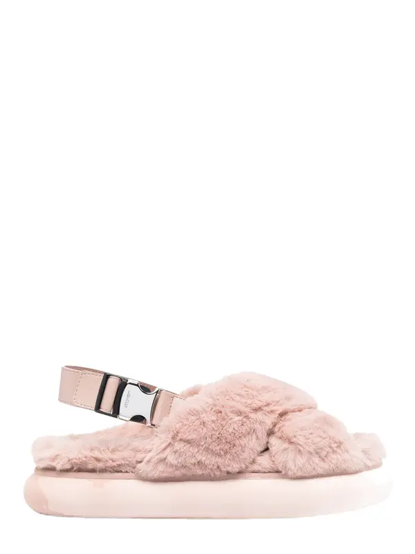 Moncler Shearling Slippers - Pink