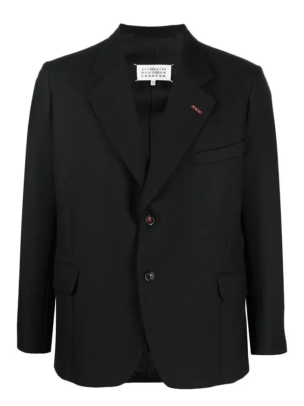 MAISON MARGIELA Single-breasted Wool Blazer - Black
