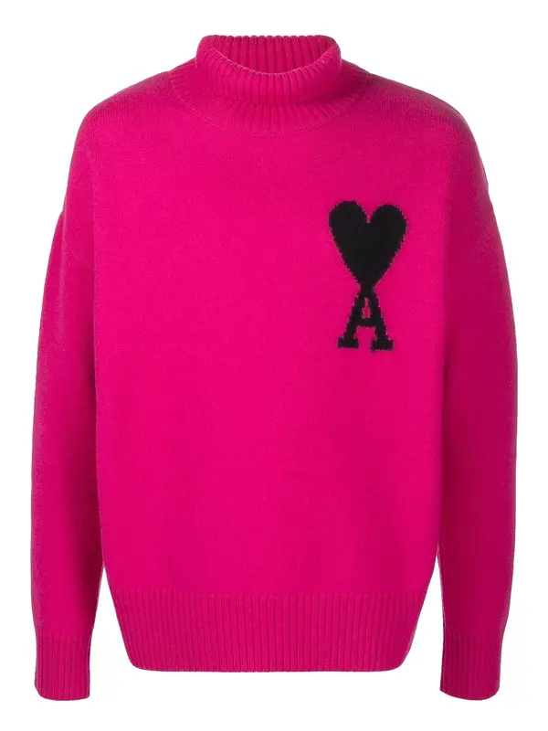 Ami De Coeur Roll-neck Jumper - Pink