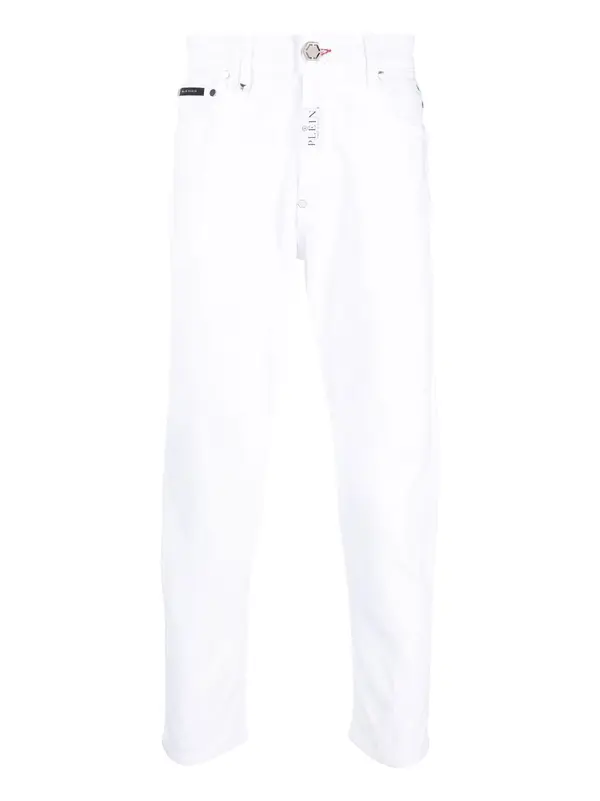 Philipp Plein Straight-leg Mid-rise Jeans - White