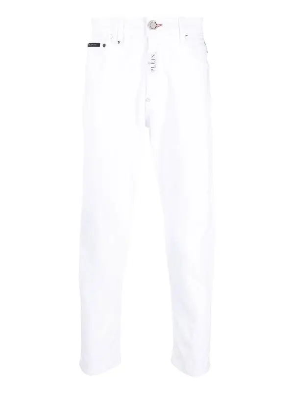 Philipp Plein Straight-leg Mid-rise Jeans - White