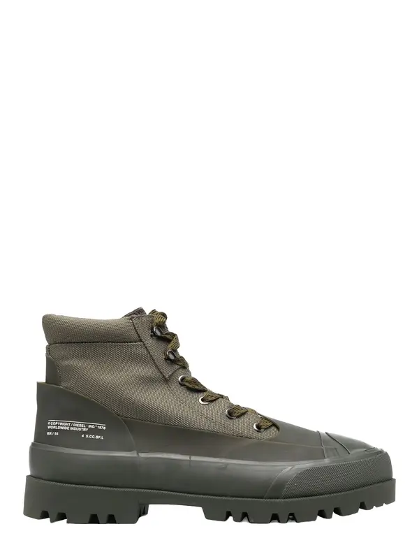 Diesel Hiko Hybrid Lace-up Boots - Green