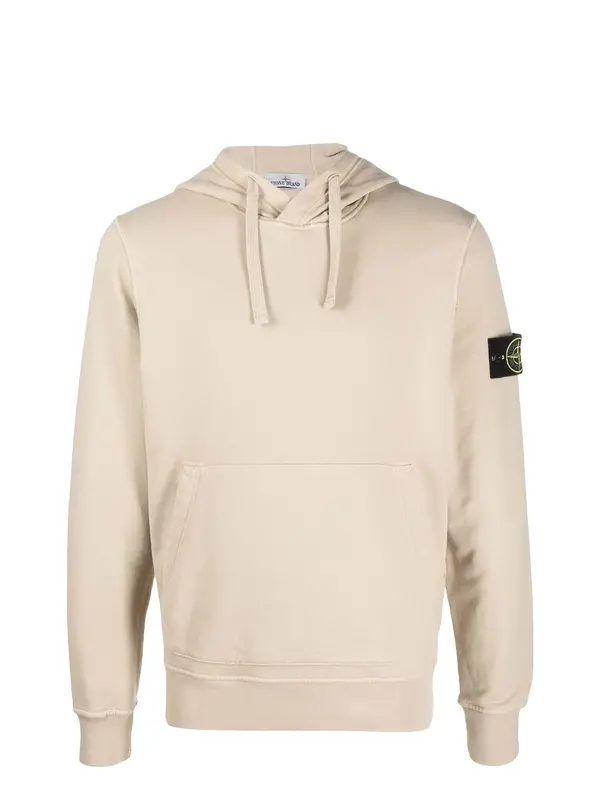 Stone Island Compass Patch Hoodie - Neutrals