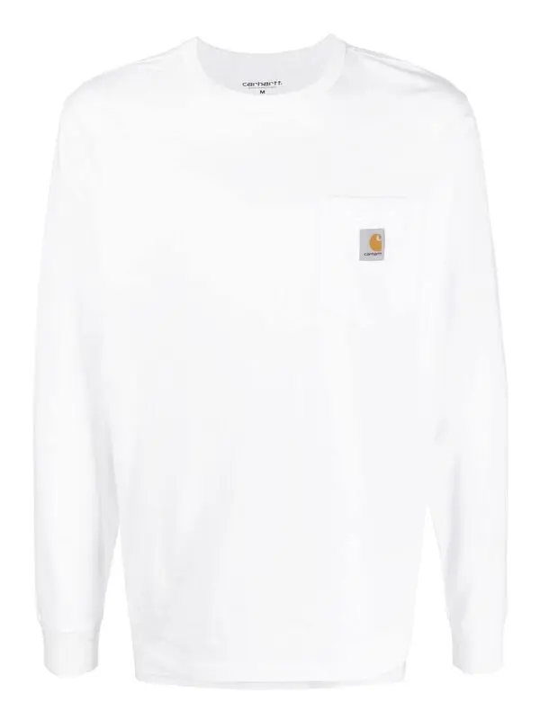 Carhartt Work In Progress Chest Logo-patch Detail T-shirt - White