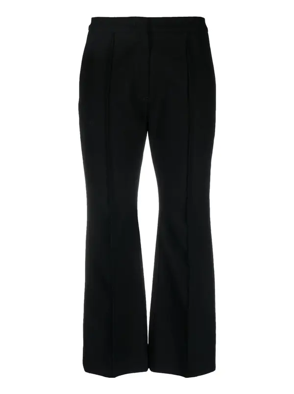 JIL SANDER High-waisted Cropped Trousers - Black