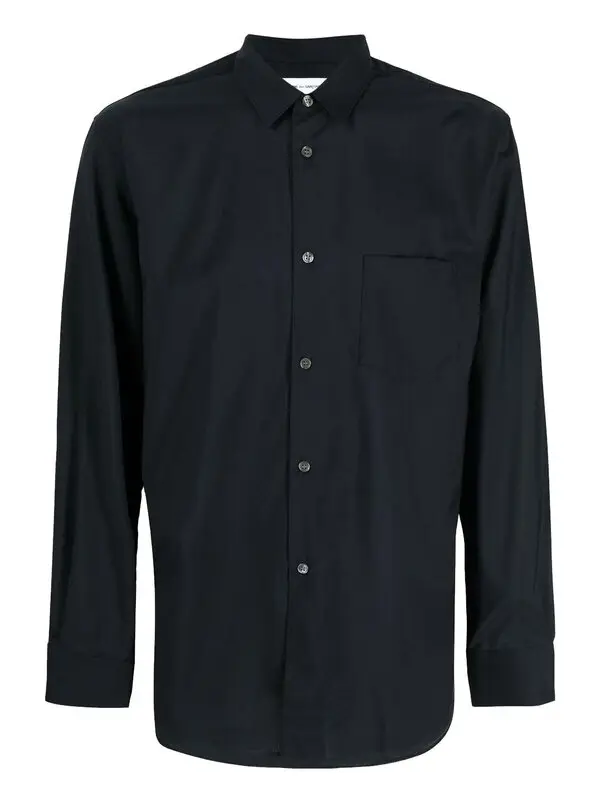 Comme Des Garçons Button-down Fitted Shirt - Blue