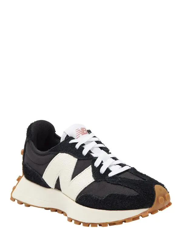 NEW BALANCE 327 Lace-up Sneakers - Black/ Natural
