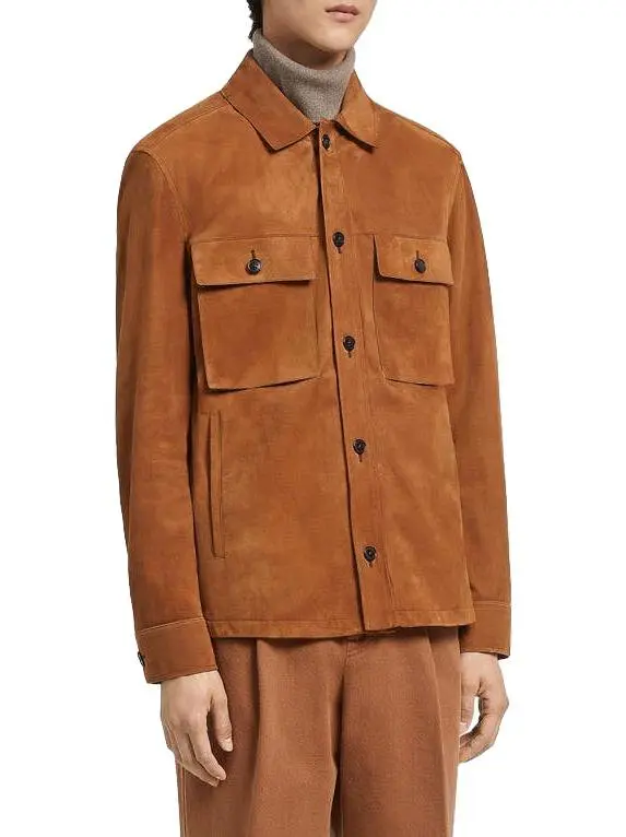 Zegna Suede Overshirt - Vicuna