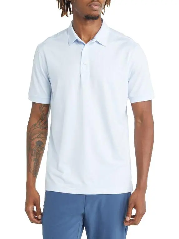 Mizzen+main Versa Stripe Golf Polo - Blue