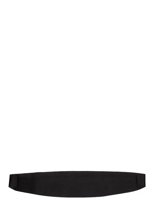 Zegna Pleated Silk Cummerbund - Black