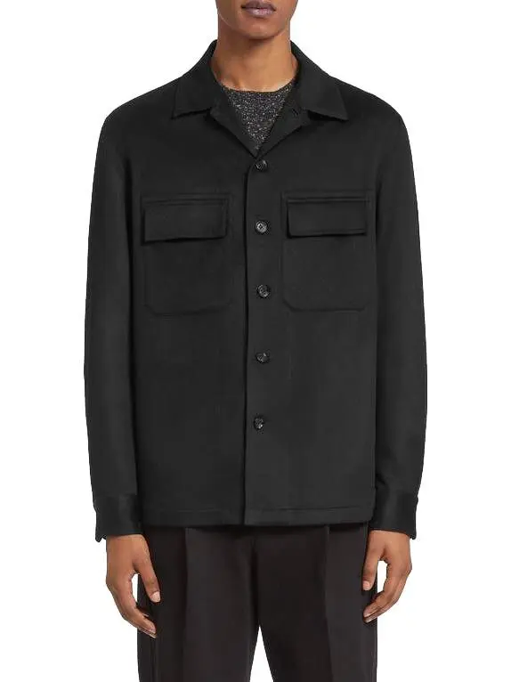 Zegna Oasi Cashmere Overshirt - Black