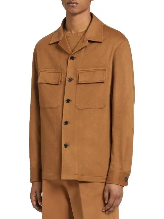 Zegna Oasi Cashmere Overshirt - Vicuna