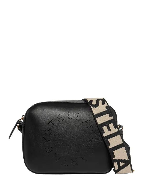 Stella McCartney Perforated Faux Leather Camera Bag - Black