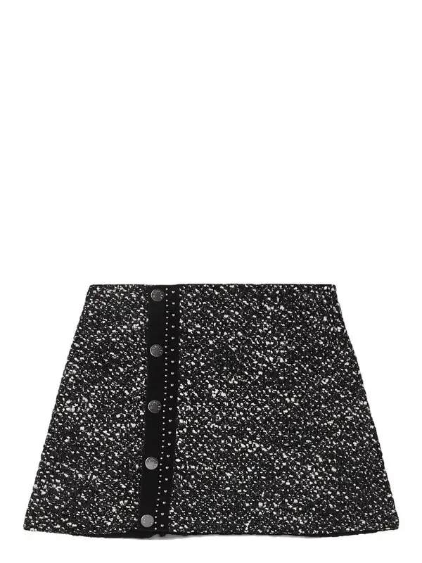 Moncler Bouclé Mini Skirt - Black