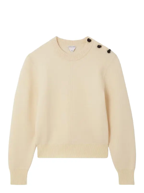 Bottega Veneta Wool Knit Sweater - Cream