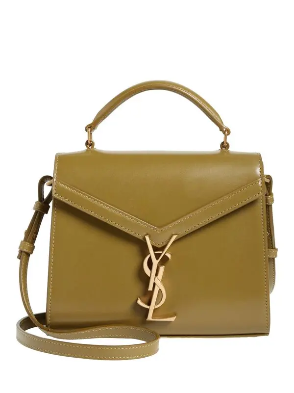 Saint Laurent Mini Cassandra Top Handle Bag - Vert Olive