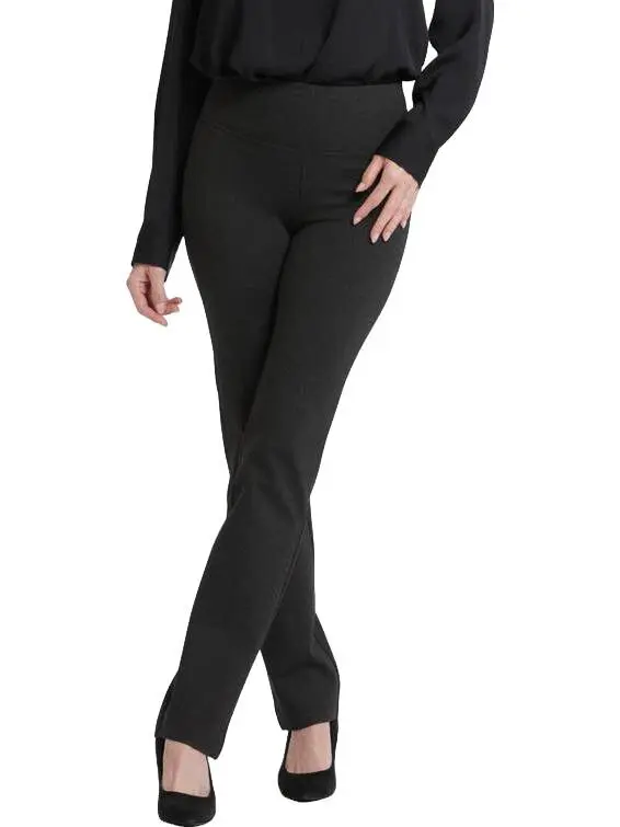 NYDJ Sculpt-her™ Pull-on High Waist Straight Leg Pants - Charcoal Heather