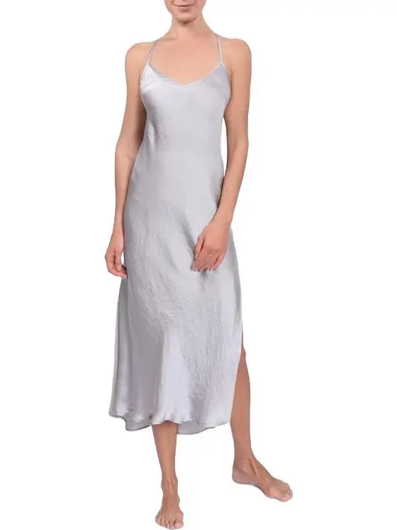 EVERYDAY RITUAL Sloan T-back Slipdress - Oyster Grey