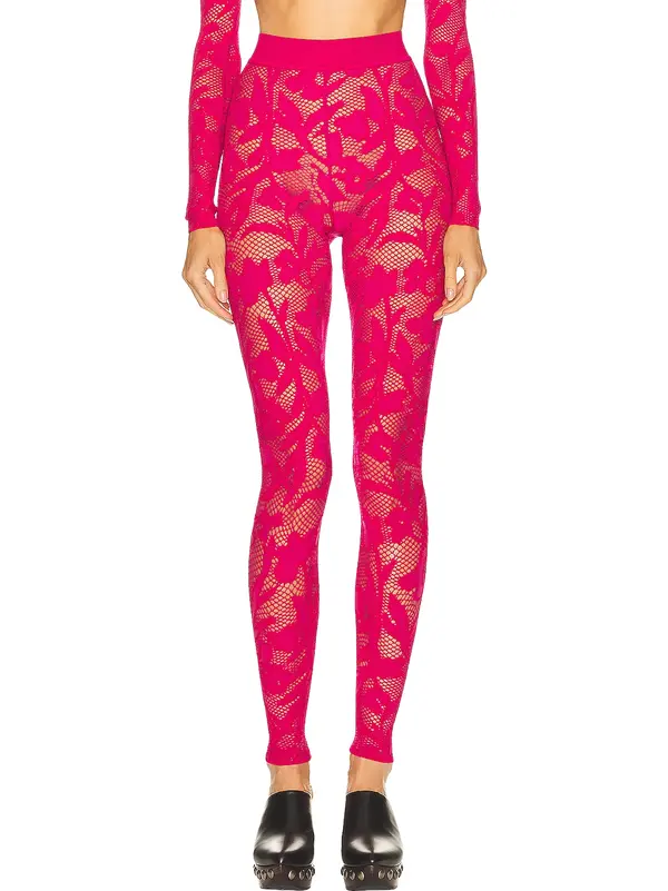 Alaïa Lace Legging - Fuchsia