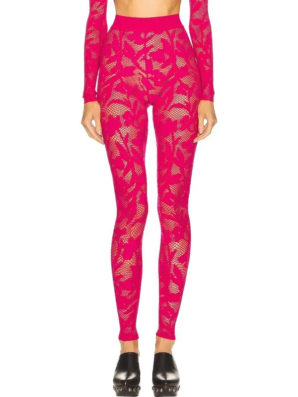 Alaïa Lace Legging - Fuchsia