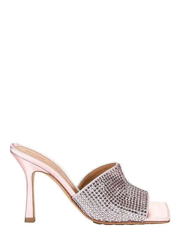 Bottega Veneta Sparkle Stretch Mule Sandals - Camellia
