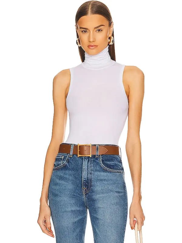 HELSA Turtleneck Tank - White