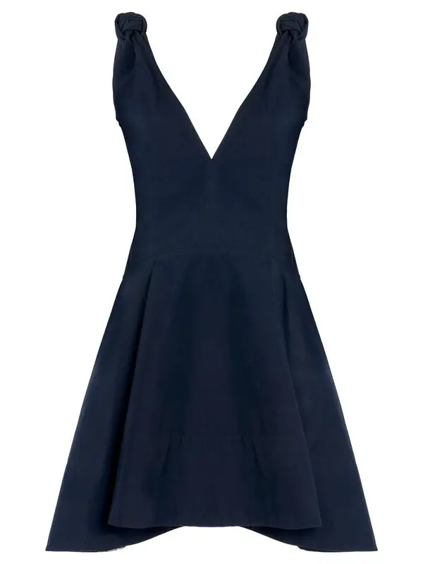 Bottega Veneta Cotton Mini Circle Dress - Navy
