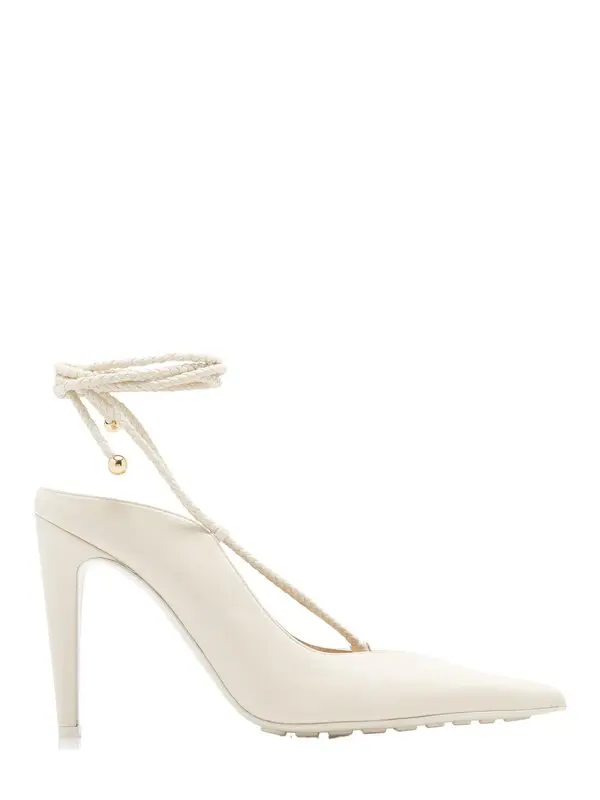 Bottega Veneta Lace-up Leather Pumps - White