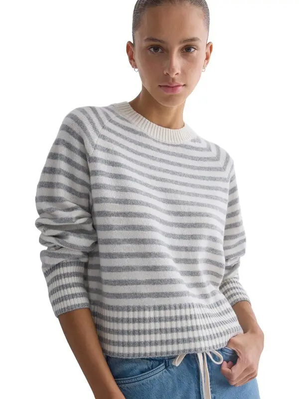 Everlane Cashmere Boxy Crew Neck Sweater - Grey