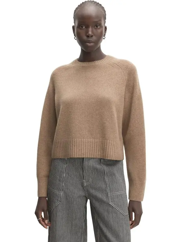 Everlane Boxy Crew Neck Sweater - Heathered Woodsmoke