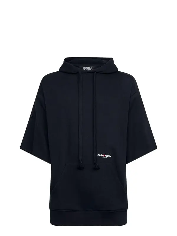 Karl Lagerfeld X Cara Delevingne Logo-print Hoodie - Black