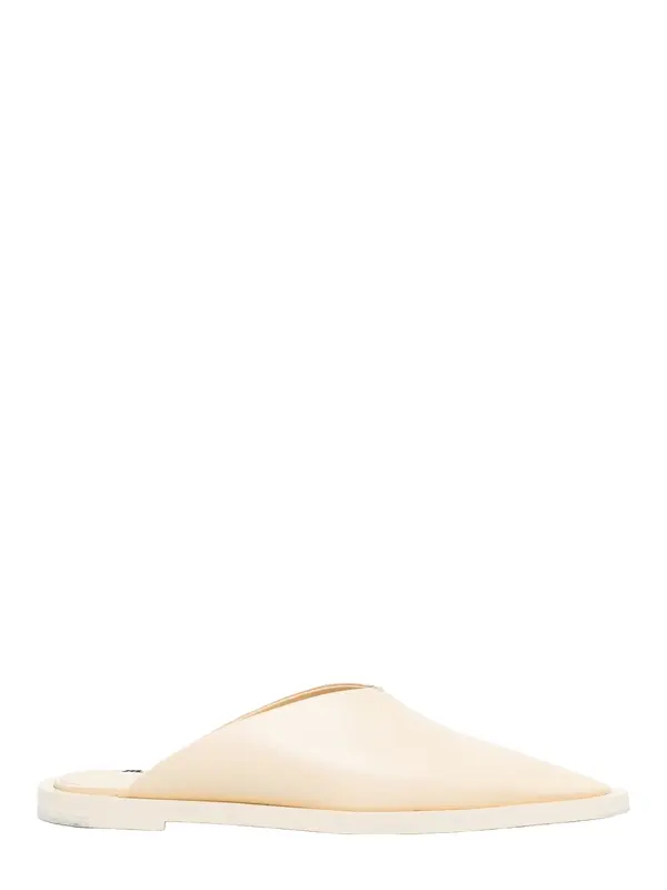 JIL SANDER Pointed-toe Leather Mules - Neutrals