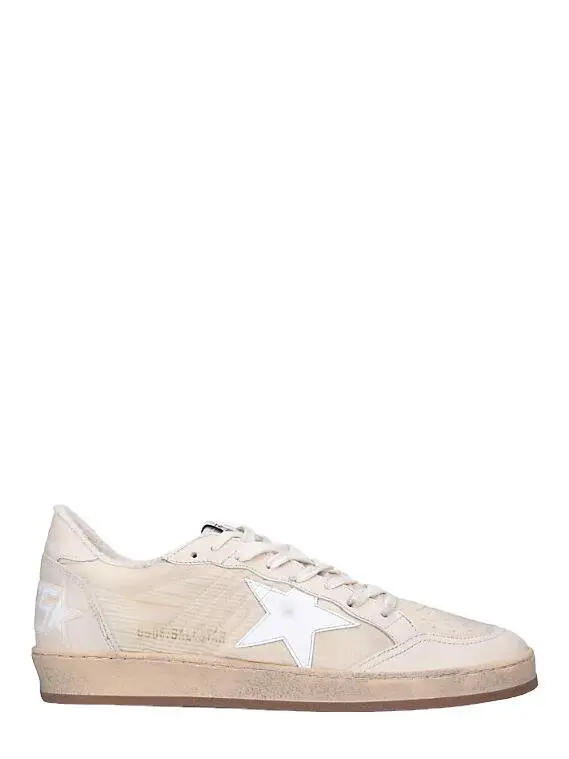 GOLDEN GOOSE Ball Star Leather Low-top Trainers - Beige Comb