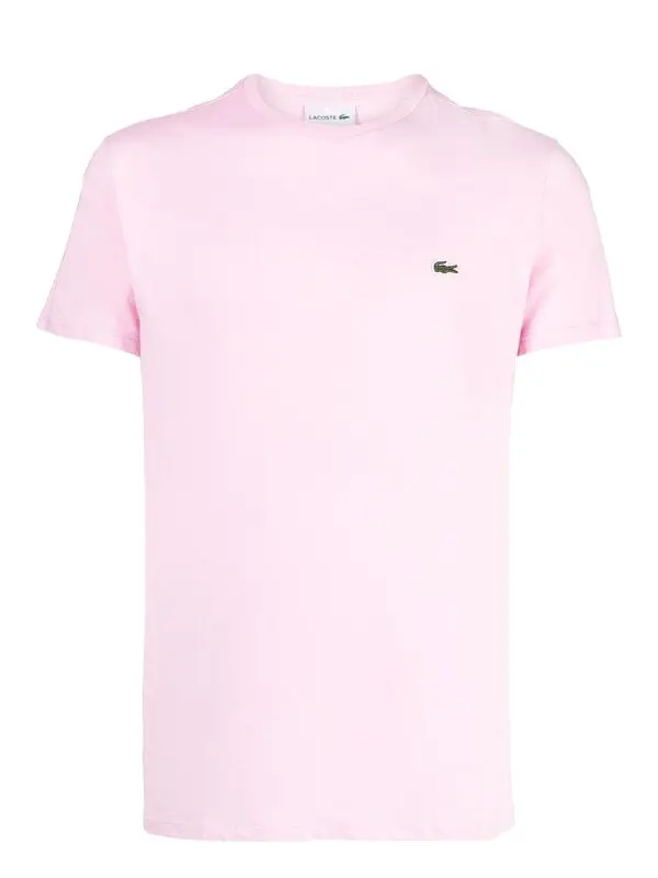 Lacoste Logo-embroidered T-shirt - Pink