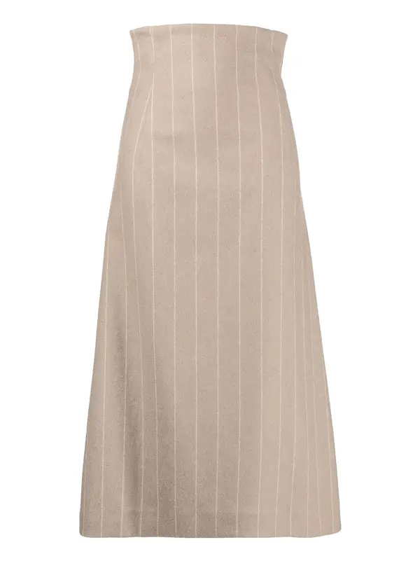 LITKOVSKA Pinstriped A-line Skirt - Brown