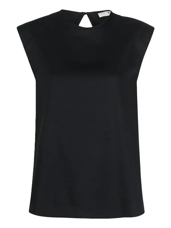 Tibi Sleeveless Top With Keyhole Detail - Black