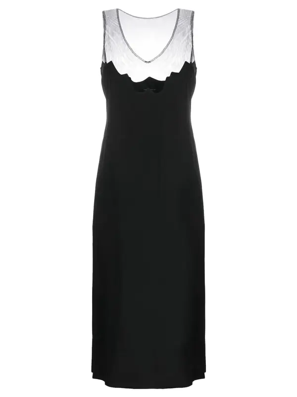 Simone Rocha Sleeveless Midi Dress - Black