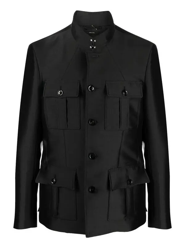 TOM FORD Four-pocket Military Jacket - Black