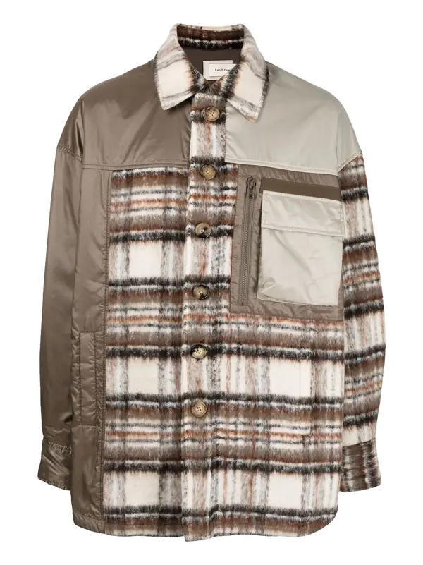 FENG CHEN WANG Button-up Panelled Jacket - Neutrals