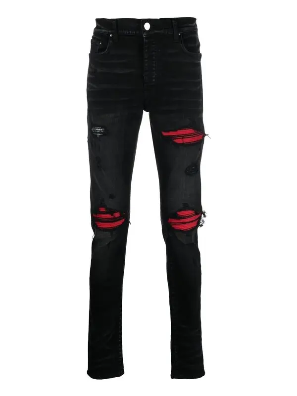 Amiri Distressed Skinny-cut Jeans - Black