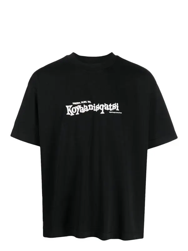 BONSAI Slogan-print T-shirt - Black