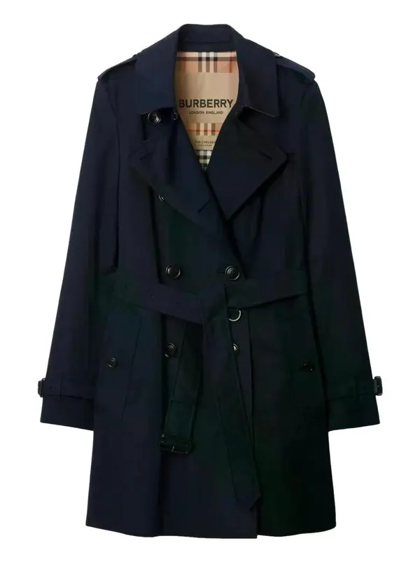 Burberry The Short Chelsea Heritage Trench Coat - Blue