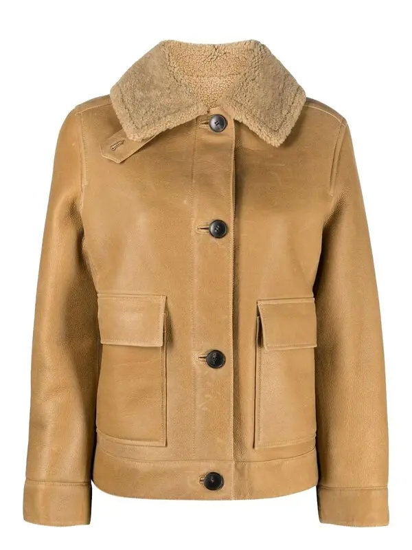 YVES SALOMON Lambskin Short Jacket - Neutrals