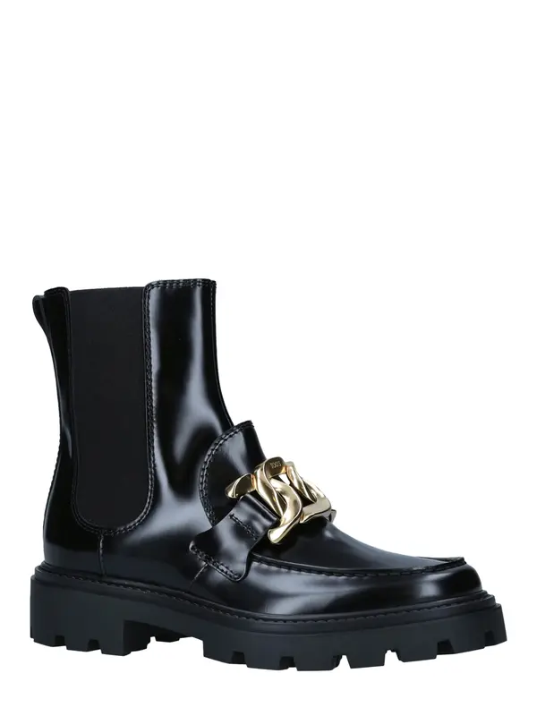 TOD'S Gomma Pesante Leather Boots - Black