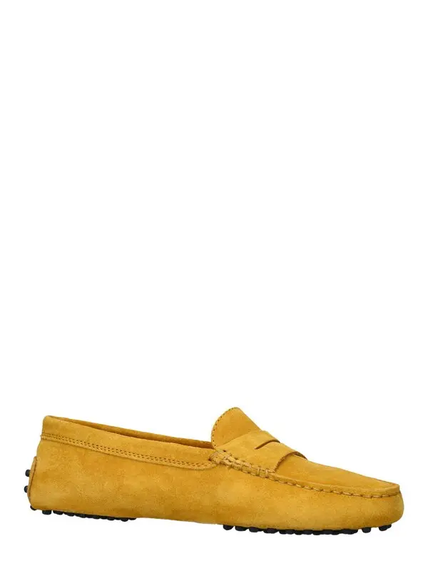 TOD'S Suede Gommino Driving Shoes - Yellow