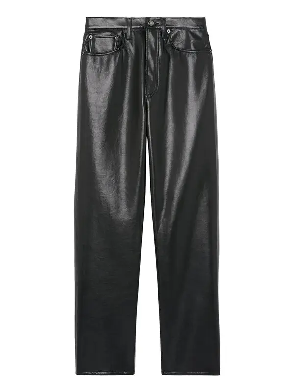 AGOLDE Recycled-leather ’90s Pinch-waist Trousers - Detox