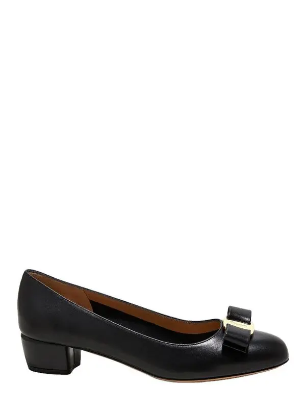 FERRAGAMO Vara 30mm Leather Pumps - Nero